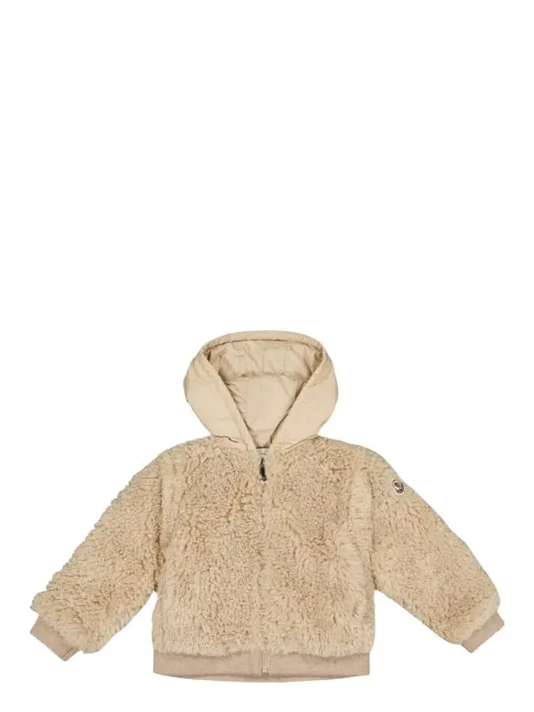 Moncler Hooded Teddy Bear Jacket - Nude