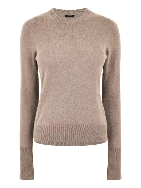 JOSEPH Crew Neck Long Sleeve Sweater - Nude