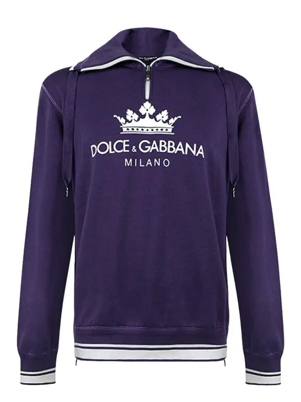 Dolce & Gabbana Printed Logo Pullover - Blue