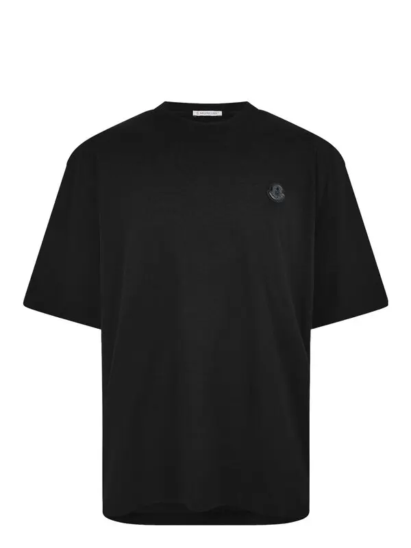 Moncler Logo Crew Neck T-shirt - Black