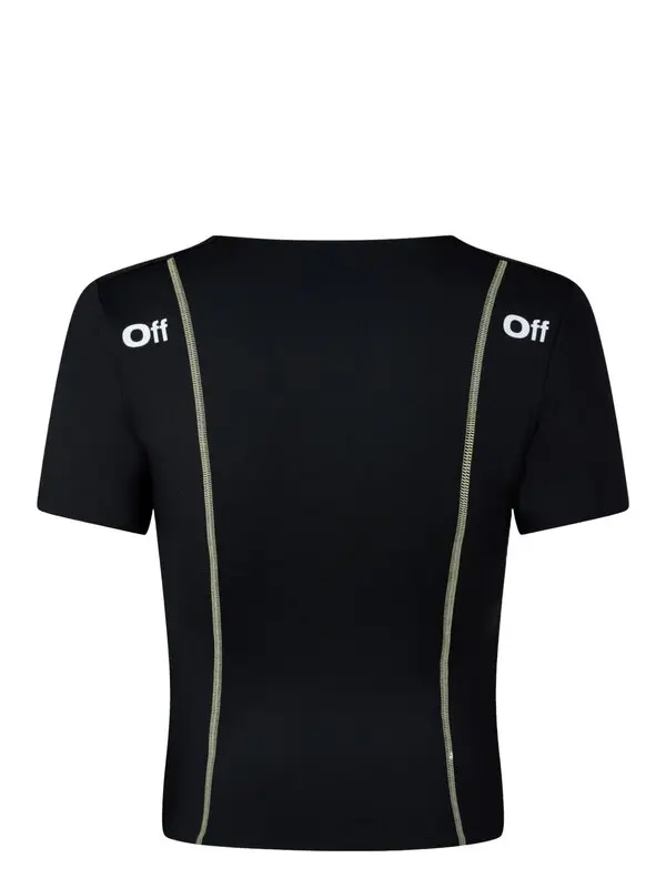 Off-White Contrast Stitch T-shirt - Black
