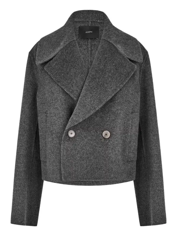 JOSEPH Double-breasted Lapel Collar Jacket - Black