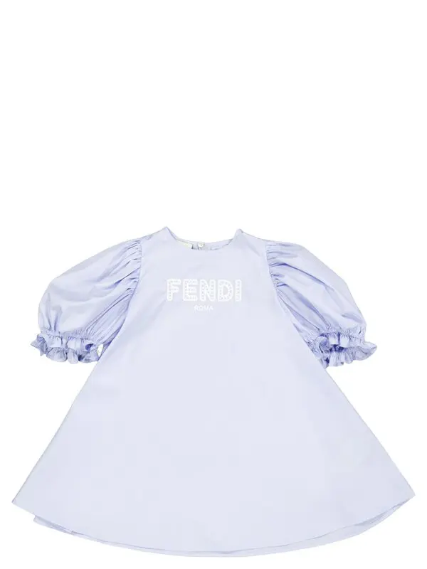 Fendi Puff Sleeve Dress - Blue