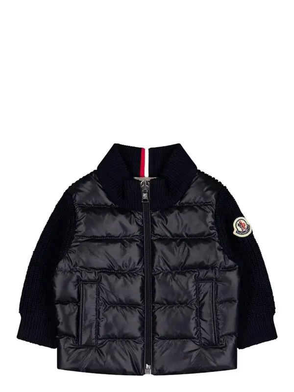 Moncler Quilted Logo Patch Jacket - Black