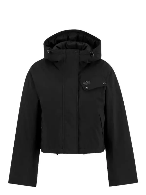 Barbour Long-sleeved Casual Jacket With Hood - Black