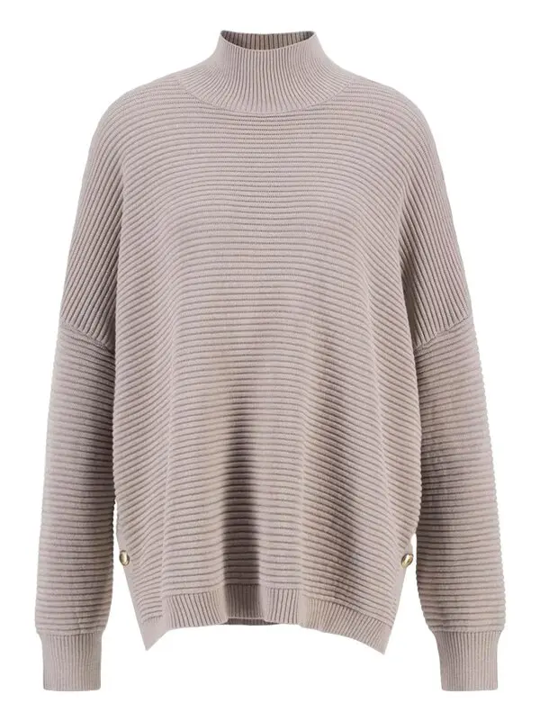 Barbour Kaia Funnel-neck Jumper - Oat