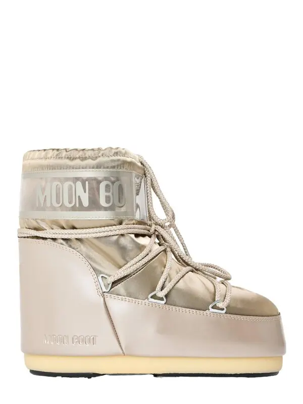 Moon Boot Icon Low Glance Satin Boots - Nude
