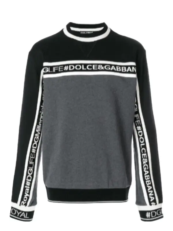 Dolce & Gabbana Logo Lace Sweater - Black