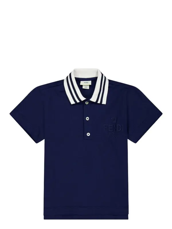 Fendi Short Sleeve Polo Shirt - Black