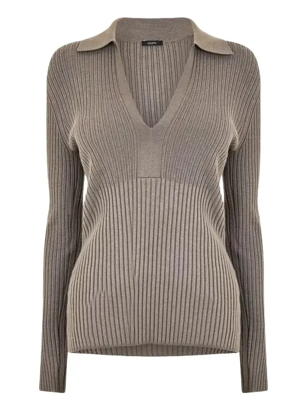 JOSEPH Long-sleeved Ribbed Sweater - Nude
