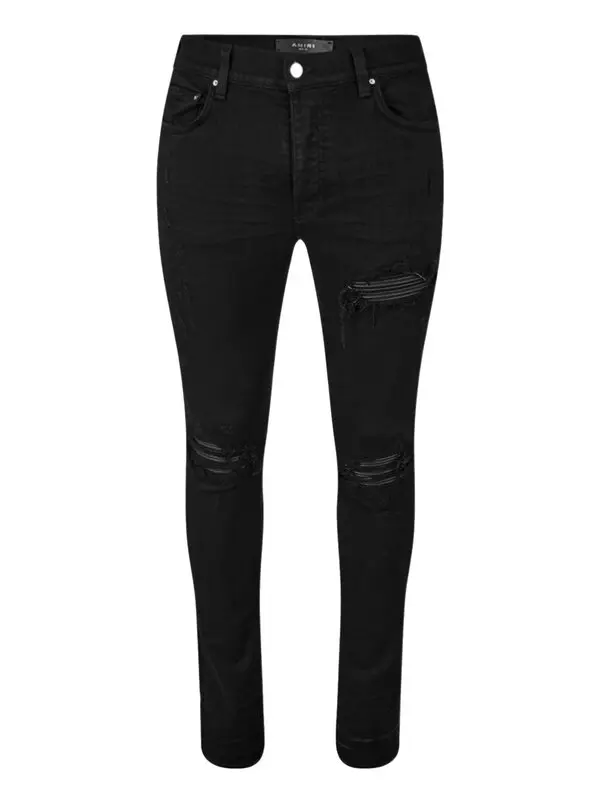 Amiri Mx-1 Distressed Skinny Jeans - Black