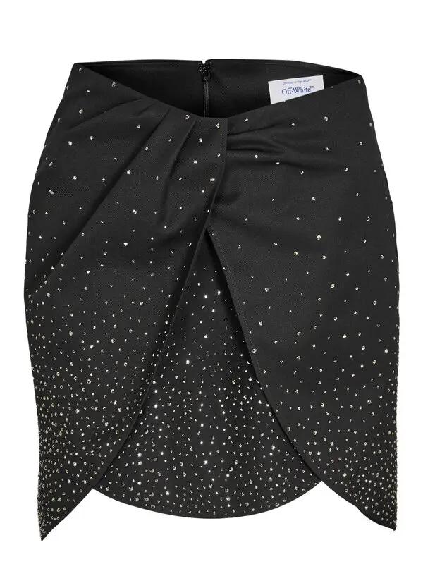 Off-White Embellished Mini Skirt - Black