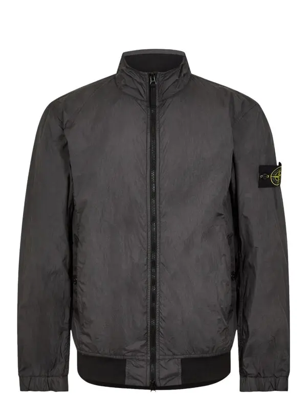 Stone Island Crinkle Reps Bomber Jacket - Black