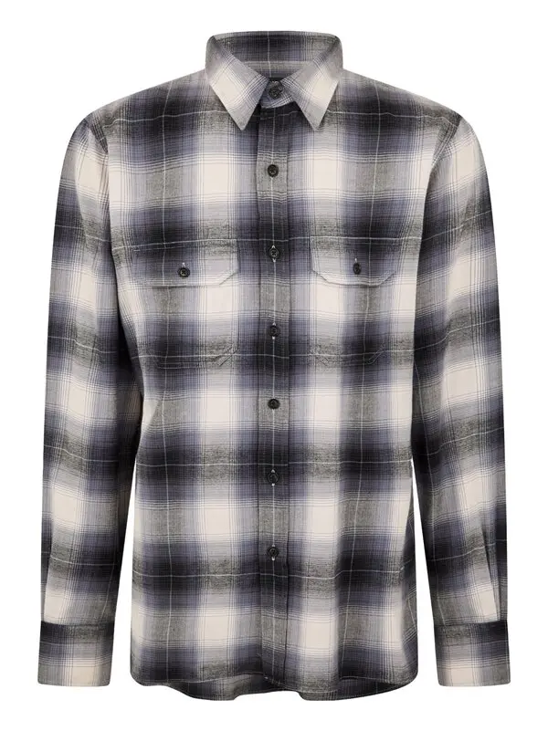 TOM FORD Check Overshirt - Gray
