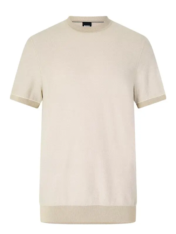 Hugo Boss Cotton Knitted Top - Nude