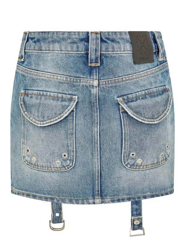 Off-White Cargo Mini Skirt - Gray
