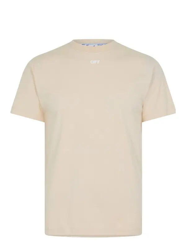 Off-White Logo Short Sleeve T-shirt - Nude