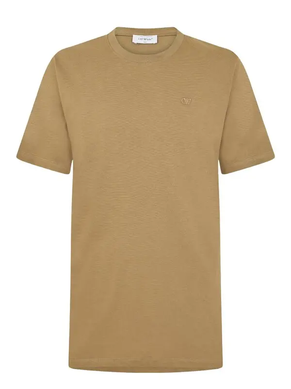 Off-White Logo Short Sleeve T-shirt - Green