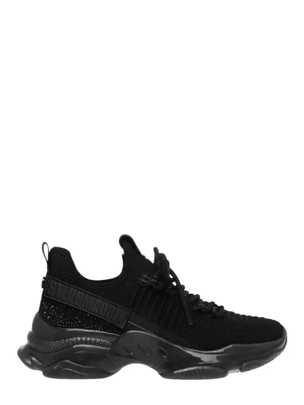 Steve Madden Maxilla Low-top Runners With Metallic Detailing - Black