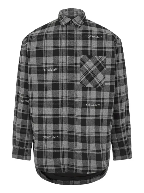 Off-White Check Overshirt Sn99 - Black