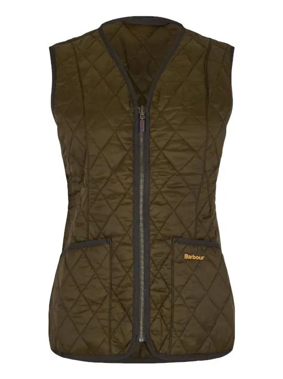 Barbour Quilted Fleece Gilet - Dk Olive