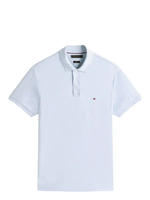 Tommy Hilfiger Logo Short Sleeve Polo Shirt - Blue