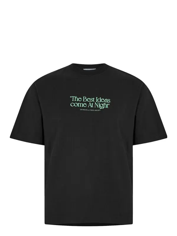 Off-White Logo Short Sleeve T-shirt - Black