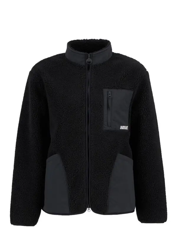 Barbour Adams Oversized Fleece Jacket - Black