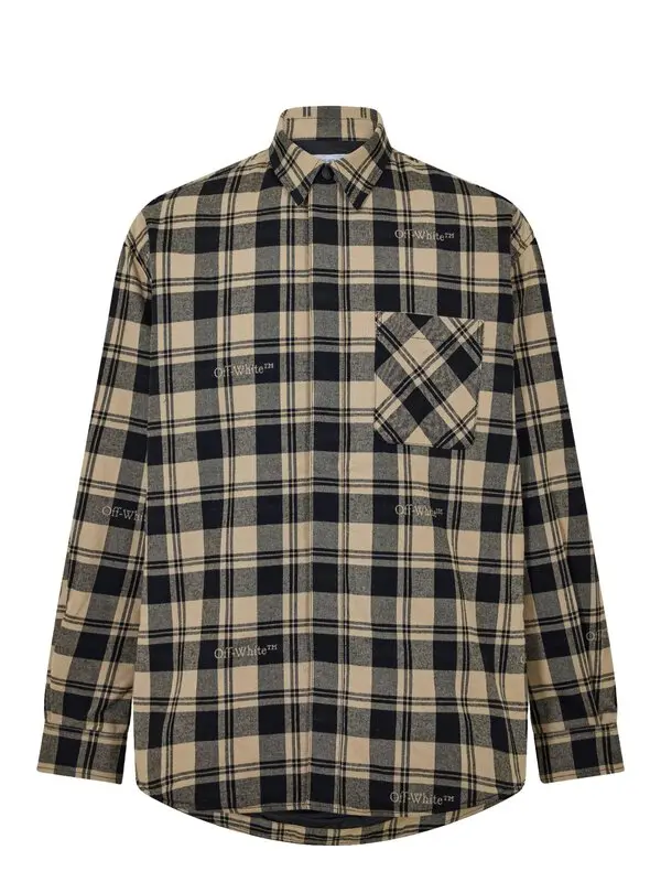 Off-White Check Overshirt Sn99 - Black