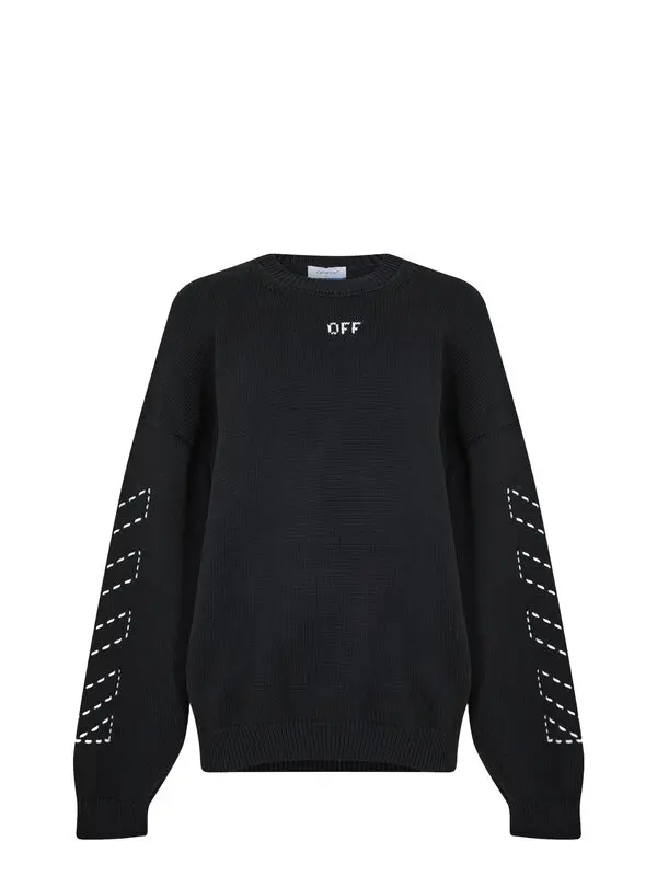 Off-White Arrows Crew Neck Sweatshirt - Black