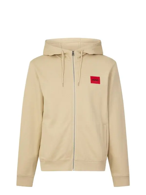 Hugo Boss Daple Zip Through Hoodie - Nude