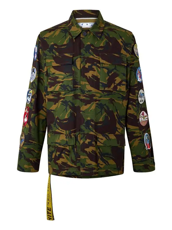 Off-White Camouflage Patch Jacket - Black