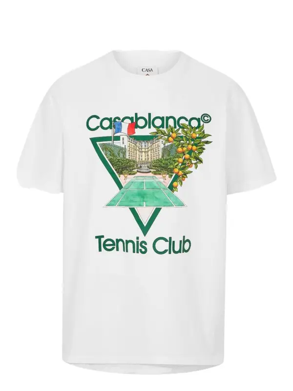 Casablanca Logo Crew Neck T-shirt - White