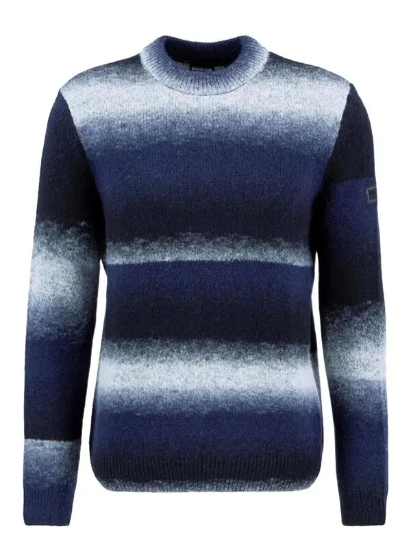 Barbour Striped Crew Neck Sweater - Blue