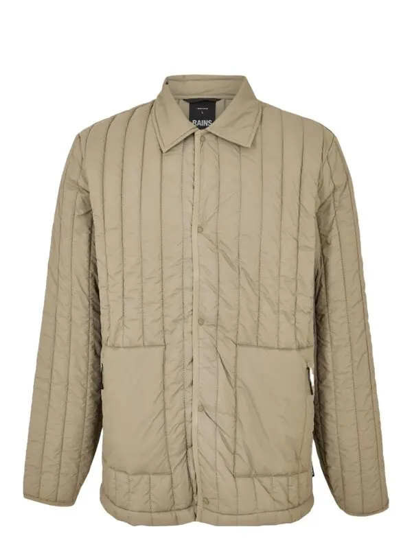 Rains Quilted Long-sleeved Casual Jacket - Nude