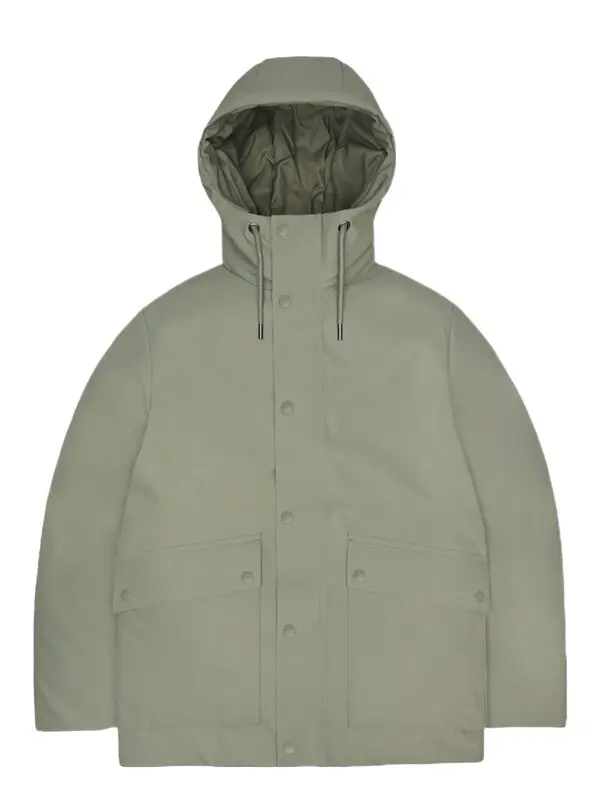 Rains Long-sleeved Snap-button Casual Jacket - Nude