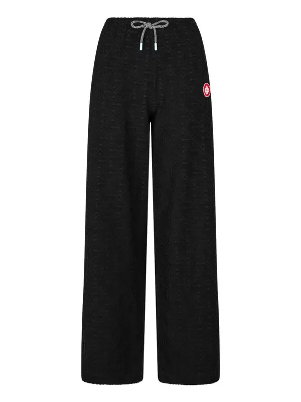 Casablanca Logo Patch Jacquard Sweatpants - Black