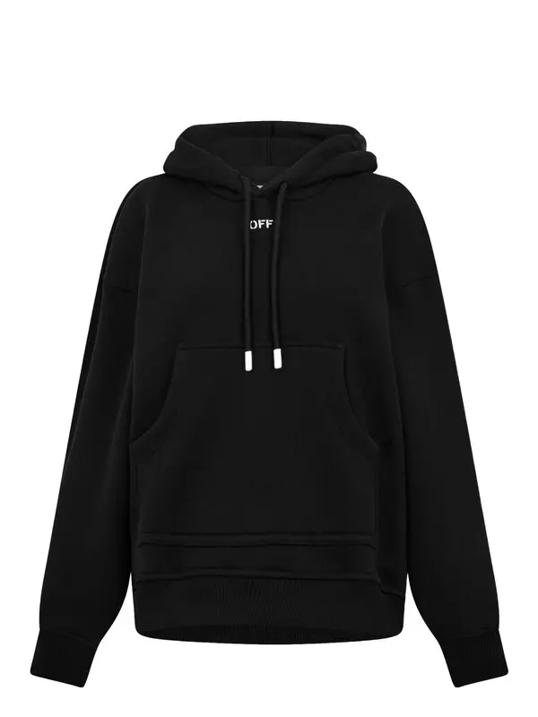 Off-White Off Stamp" Hooded Sweatshirt - Black