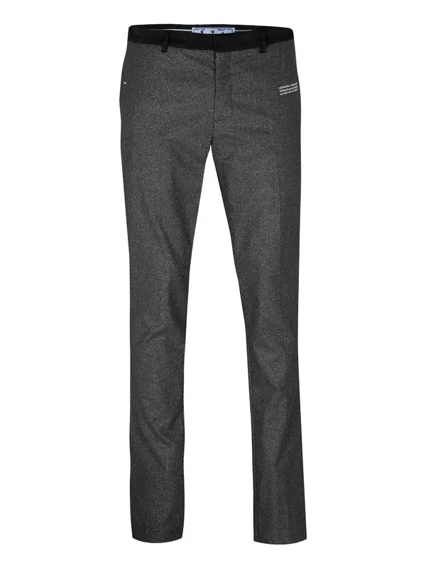 Off-White Slim-fit Casual Trousers - Black