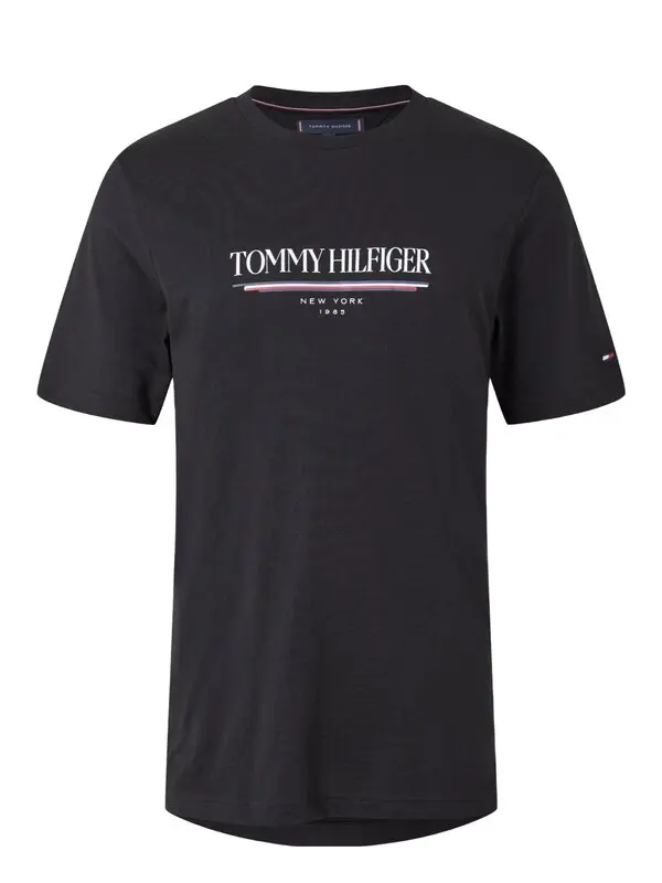 Tommy Hilfiger Logo Short Sleeve T-shirt - Black