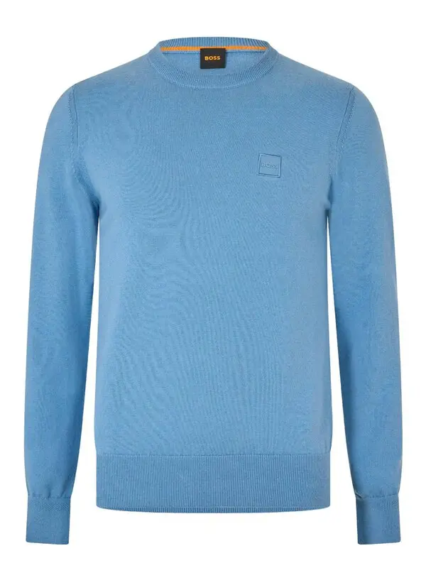 Hugo Boss Crew Neck Long Sleeve Knit Sweater - Blue