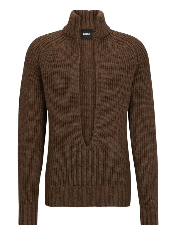 Hugo Boss Long-sleeve Knit Sweater - Green