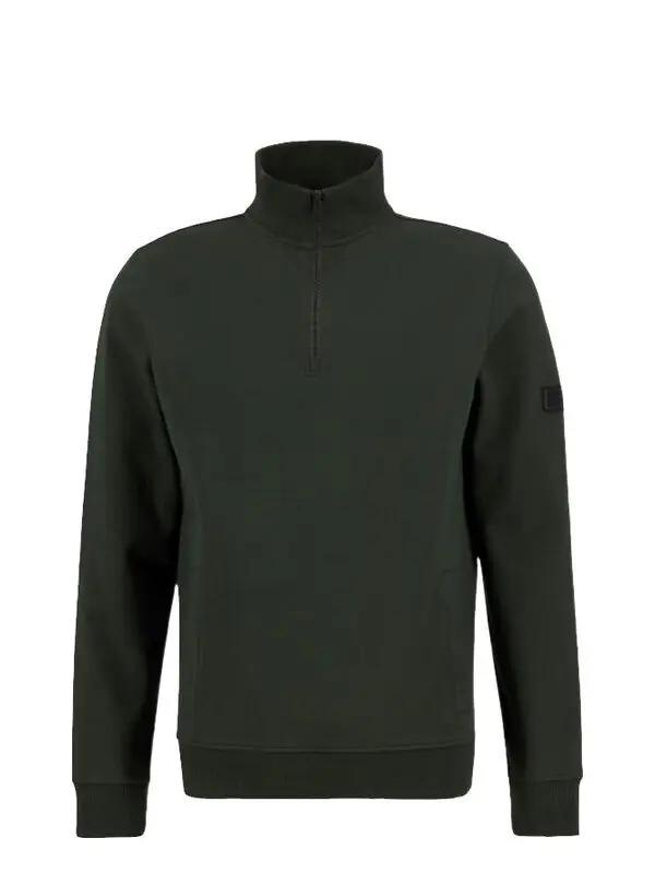 Barbour Ilford Interlock Half-zip Sweatshirt - Sage