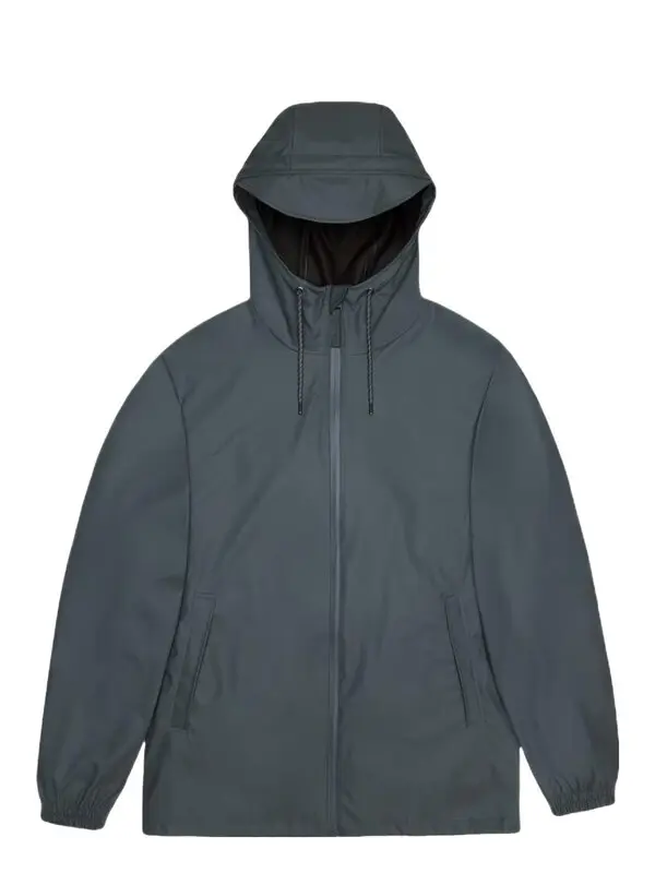 Rains Zip-up Hooded Casual Jacket - Black