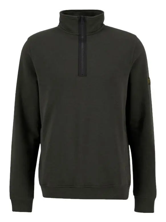 Barbour Outline Half-zip Sweatshirt - Sage