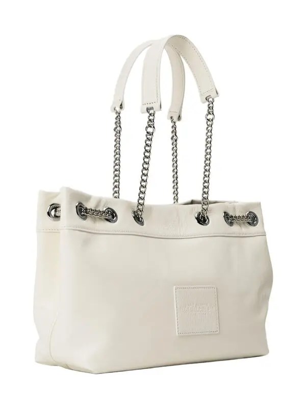 Marc Jacobs Chain Strap Leather Tote Bag - White
