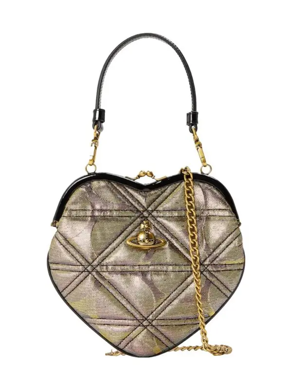VIVIENNE WESTWOOD Heart-shaped Quilted Shoulder Bag - Nude