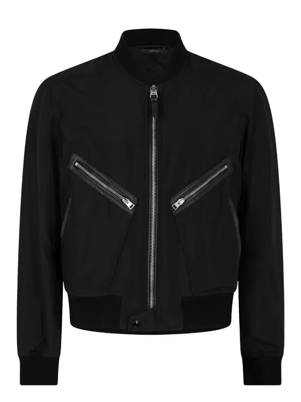 TOM FORD Poplin Bomber Jacket - Black