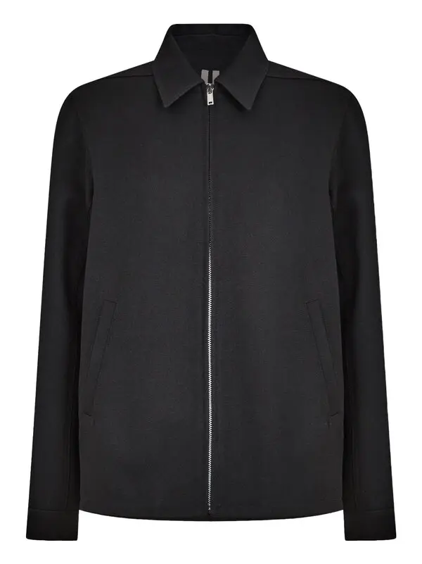 Rick Owens Zip-up Shirt Jacket - Black