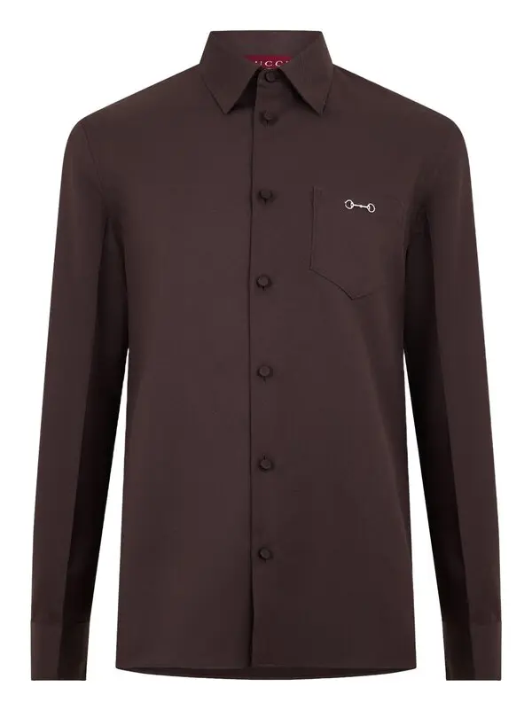 Gucci Long-sleeve Button-up Shirt - Brown